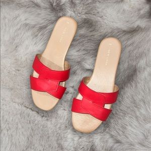 New Look | Shoes | Red New Look Slider Sandal Sz 7 | Poshmark